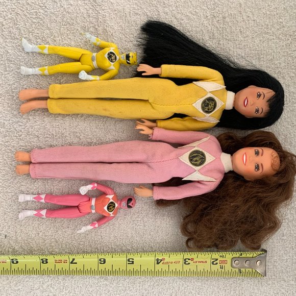 Other | Vintage 9s Mighty Morphin Power Rangers Barbietype Dolls ...